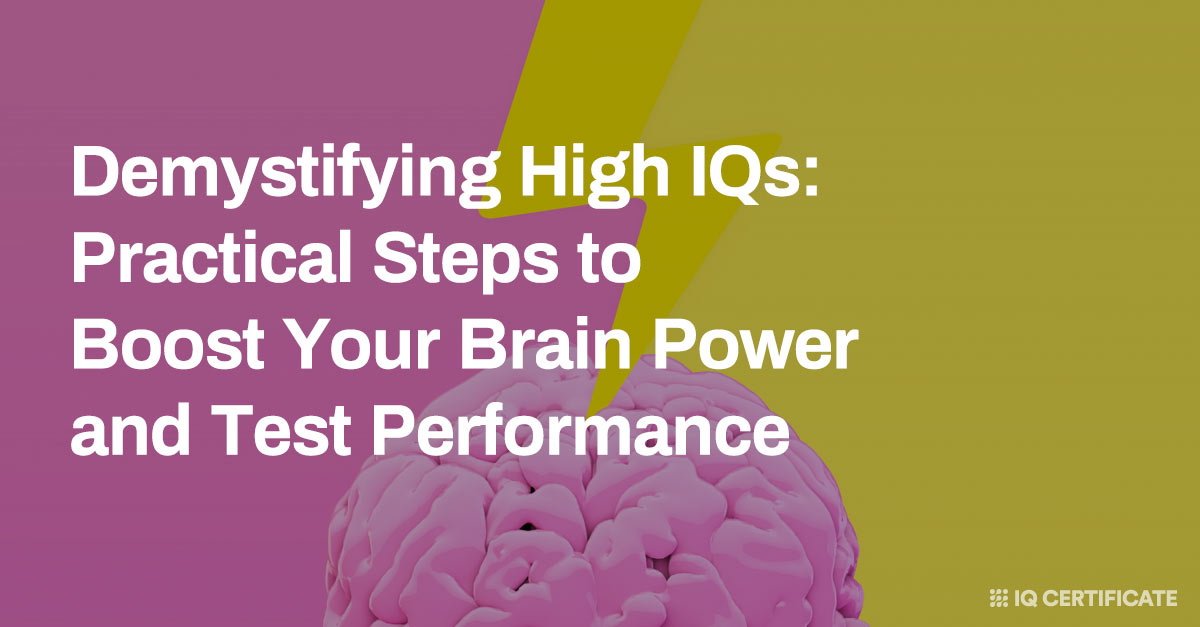 Demystifying High IQs: Practical Steps to Boost Your Brain Power and ...